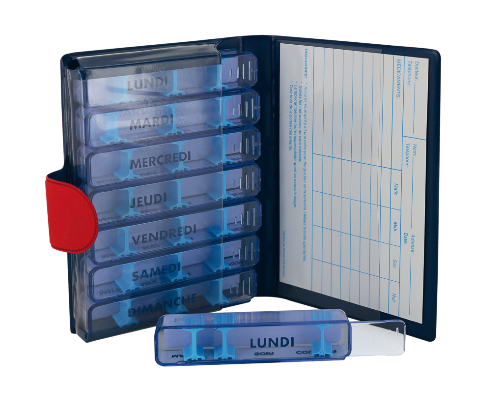 PILULIER MEDIDOSE SEMAINIER SOFT TOUCH - Diadice Médical